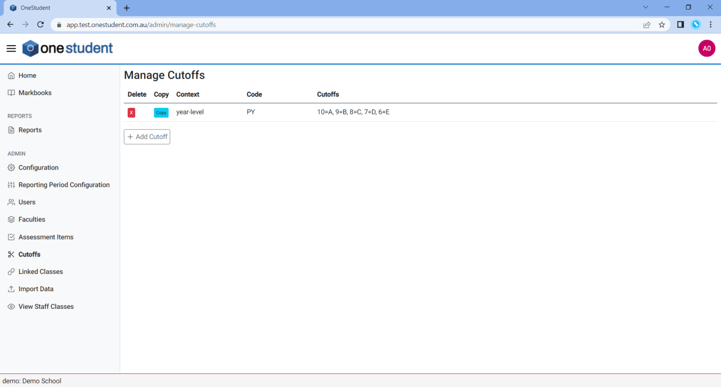 Functionality and Options – OneStudent